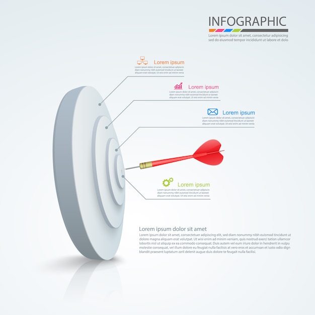 Vibrant Dartboard Infographic with Colorful Metrics and Targets | Jiffy ...