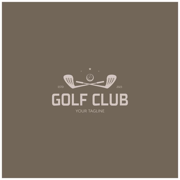 Elegant Golf Club Logo with Crossed Utensils Design | Jiffy Designs