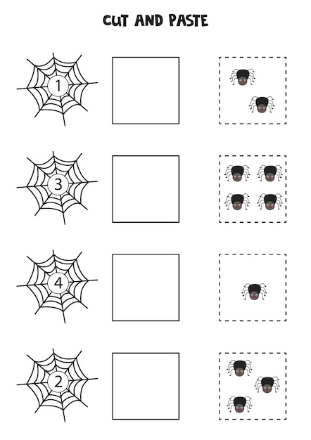 Spooky Spider Web Cut and Paste Activity | Jiffy Designs