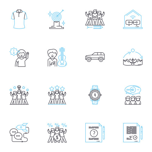Cubicle Linear Icons Set. Workspace, Partition, Office, Privacy ...