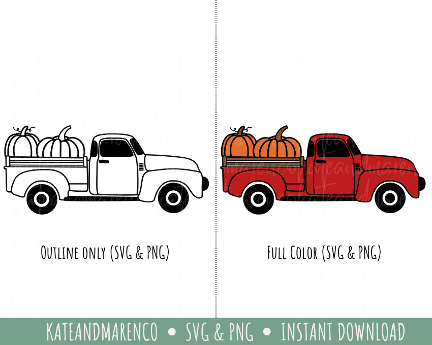 fall truck svg, pumpkin truck svg, truck bundle svg, happy fall yall ...