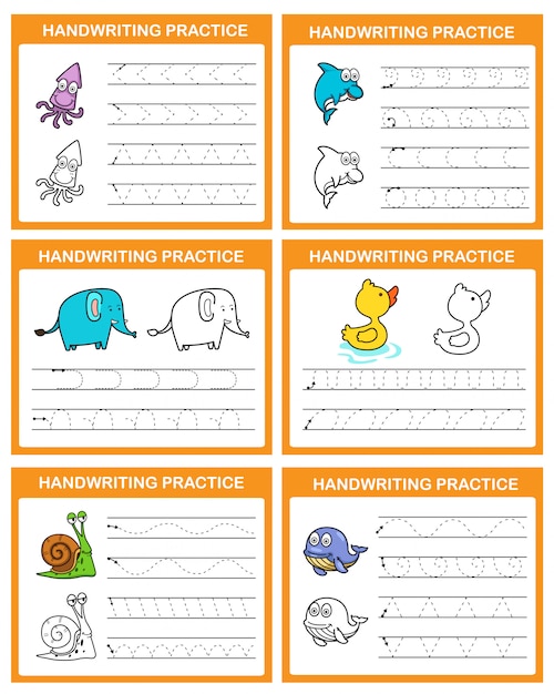 Vibrant Collection of Handwriting Practice Worksheets with Diverse ...