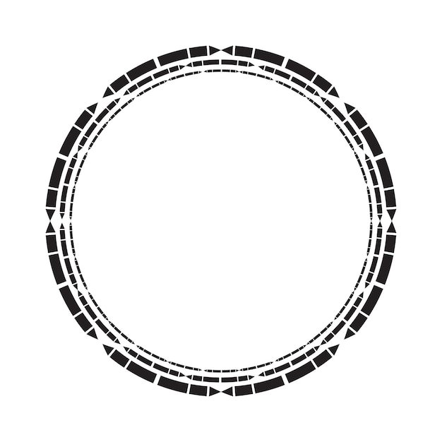 Sleek Geometric Circular Frame with Interlocking Shapes | Jiffy Designs