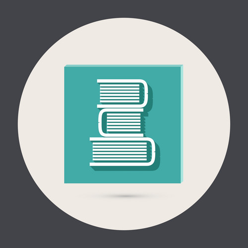 Books Tower Icon Education Sign | Jiffy Designs