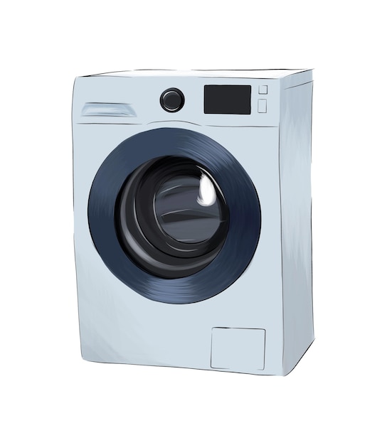 Modern White Washing Machine with Digital Controls | Jiffy Designs