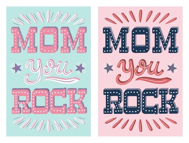 Vibrant Mother's Day Themed Typographic Artwork Collection | Jiffy Designs