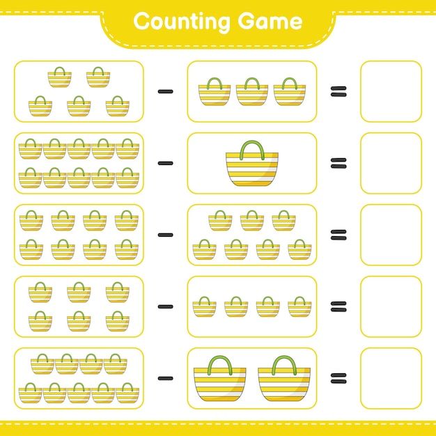 Engaging Counting Activity with Vibrant Basket Visuals | Jiffy Designs
