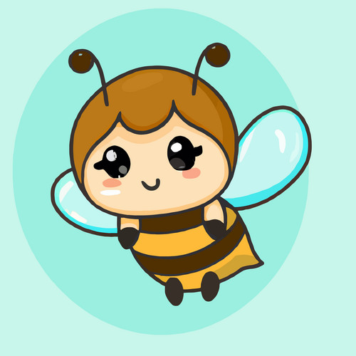 Cute Bee Illustration Bee Kawaii Chibi Vector Drawing Style Bee Cartoon ...