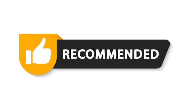 Vibrant Thumbs Up Recommendation Badge with Sleek Design | Jiffy Designs