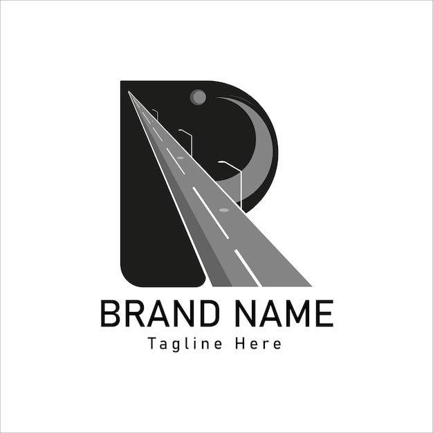 Sleek Monogram with Crescent Moon and Streamlined Emblem | Jiffy Designs