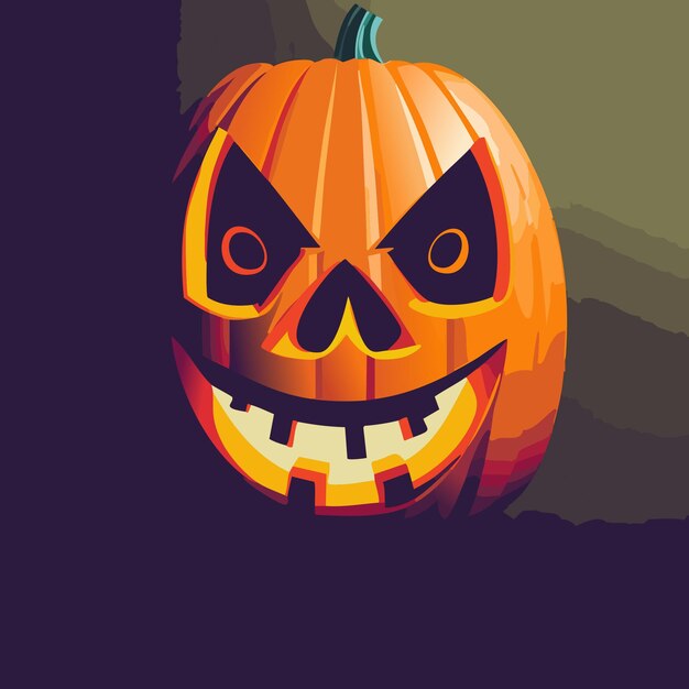 Spooky Carved Pumpkin with Glowing Eyes and Toothy Grin | Jiffy Designs