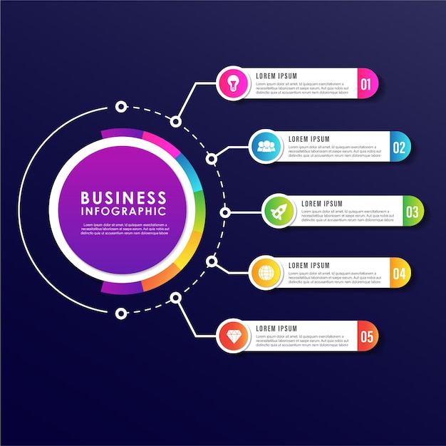 Vibrant Circular Infographic with Colorful Text Callouts | Jiffy Designs