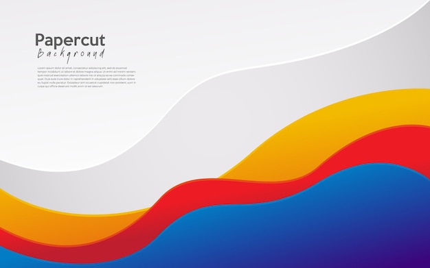 Vibrant Papercut Landscape with Flowing Curves and Bold Colors | Jiffy ...