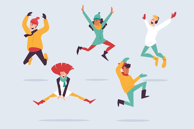 Energetic Collection of Vibrant Jumping Figures | Jiffy Designs