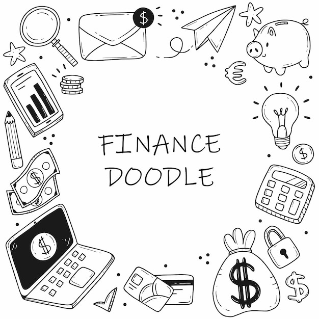 Playful Finance Doodles: Exploring Money Matters with Whimsical ...