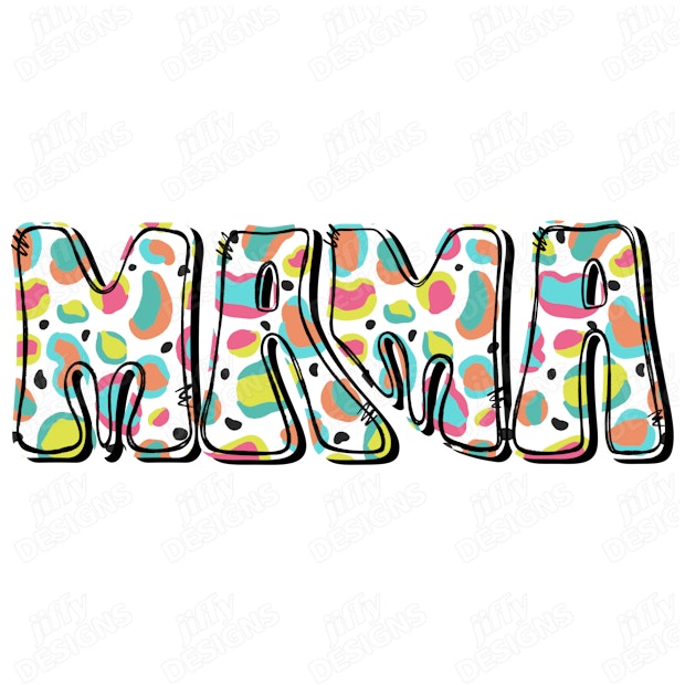 'Nina' Vibrant Polka Dot Letters with Playful Shapes and Colorful ...