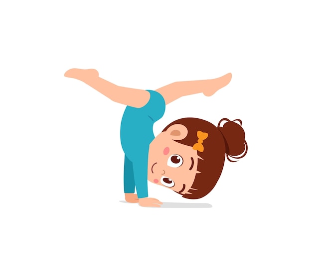 Cheerful Girl Doing Cartwheel in Colorful Outfit | Jiffy Designs
