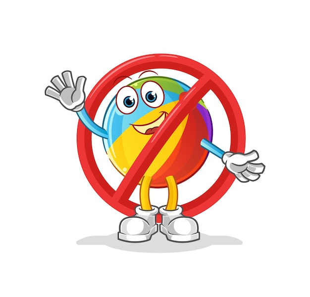 Friendly Character Waving from Behind No-Entry Sign | Jiffy Designs
