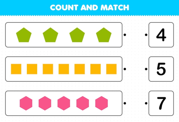 Vibrant Geometric Shapes: A Counting and Matching Exercise | Jiffy Designs