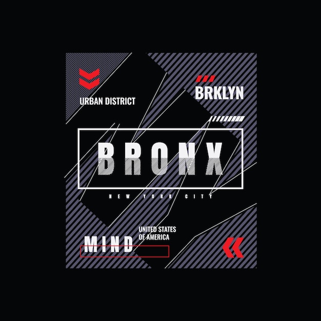 Stylized Typography of Bronx Neighborhood with Urban Accents | Jiffy ...