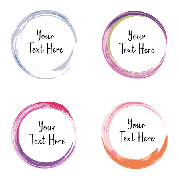 Vibrant Circular Frames with Customizable Text Overlays | Jiffy Designs