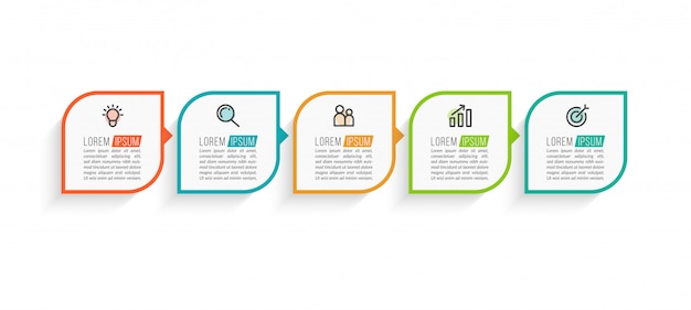 Vibrant Infographic Elements with Descriptive Icons and Text | Jiffy ...