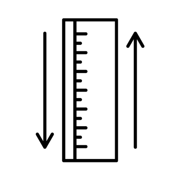 Minimalist Ruler with Directional Arrows Graphic Design | Jiffy Designs