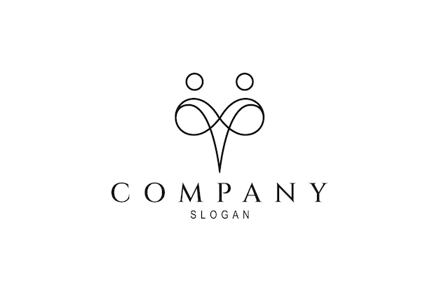 Elegant Intertwined Scissors Logo with Minimalist Design | Jiffy Designs