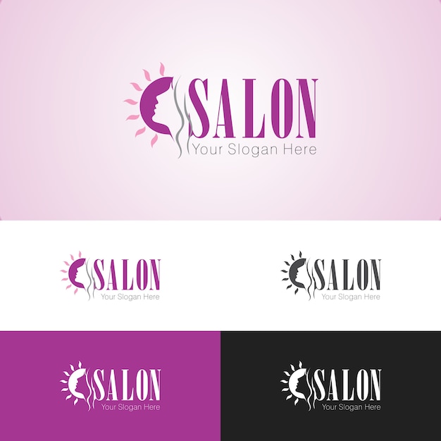 Elegant Hair Salon Logo with Stylized Silhouette and Typography | Jiffy ...