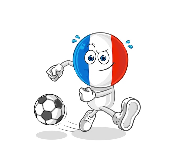Playful French Soccer Ball Character Dribbles with Enthusiasm | Jiffy ...
