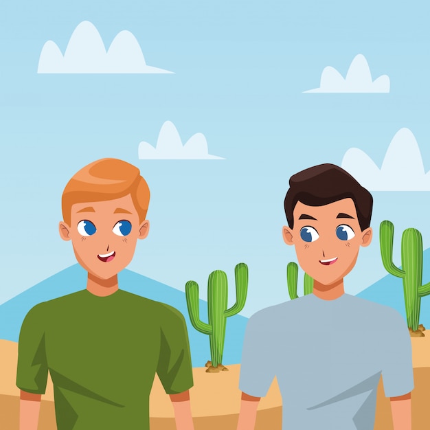 Two Friends Exploring the Desert Landscape | Jiffy Designs