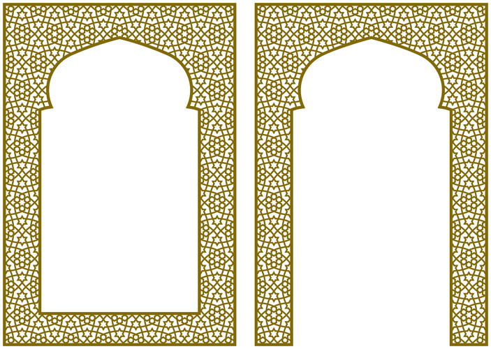 A Set Of Two Design Elements. Two Frames In Arabic Geometric Style ...