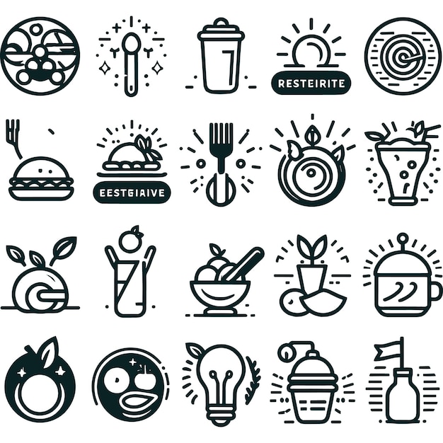 Vibrant Culinary Symbols: A Delightful Feast for the Eyes | Jiffy Designs
