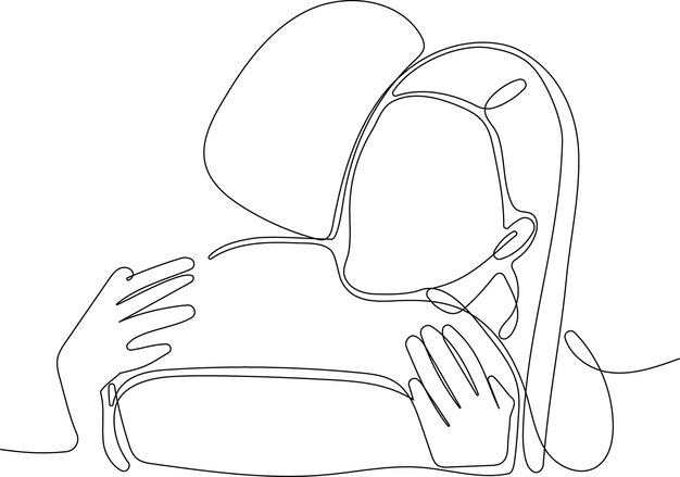 Minimalist Monochrome Hands Embracing in Soothing Gesture | Jiffy Designs