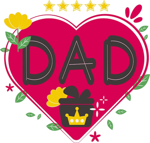 Vibrant Heart-Shaped Dad Appreciation Design | Jiffy Designs
