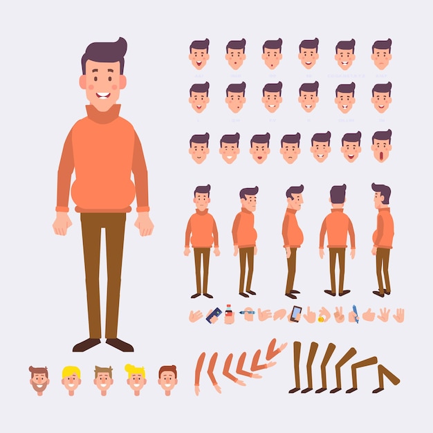 Vibrant Character Creation Kit with Expressive Facial Expressions ...