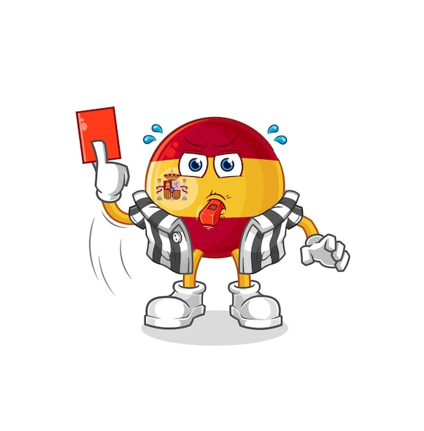 Vibrant Referee Emoji Holding a Red Card | Jiffy Designs