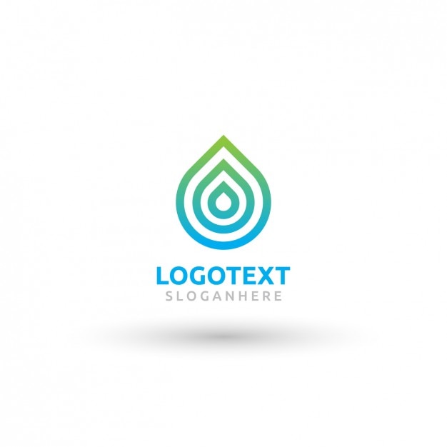 Abstract Gradient Raindrop Logo with Circular Rings and Tagline | Jiffy ...