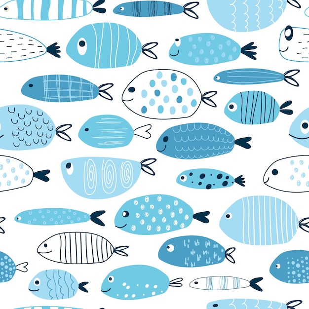 Vibrant Underwater Aquatic Pattern with Whimsical Fish | Jiffy Designs