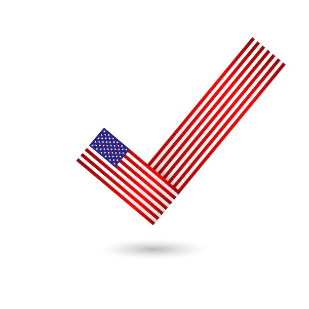 Vibrant American Flag Checkmark Symbol | Jiffy Designs
