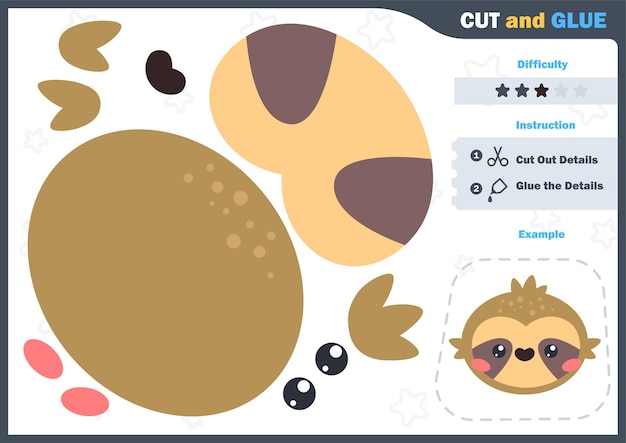 Charming Sloth Cutout Craft Kit for Creative Expression | Jiffy Designs