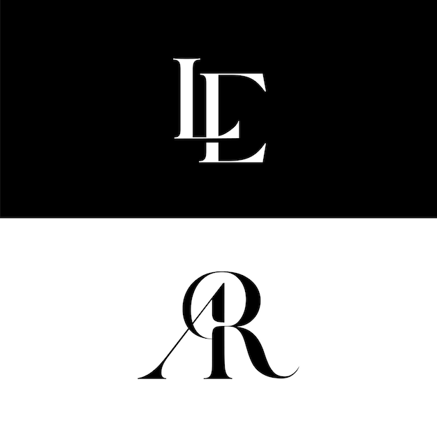 Elegant Monogram Featuring Interlocking L and R Letters | Jiffy Designs