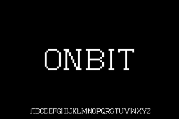 Retro Pixel Art 'ONBIT' Text Design | Jiffy Designs