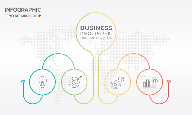 Vibrant Infographic with Interconnected Business Concepts and Icons ...