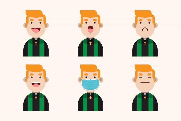 Diverse Expressions of a Wizard Character in Green Robes | Jiffy Designs