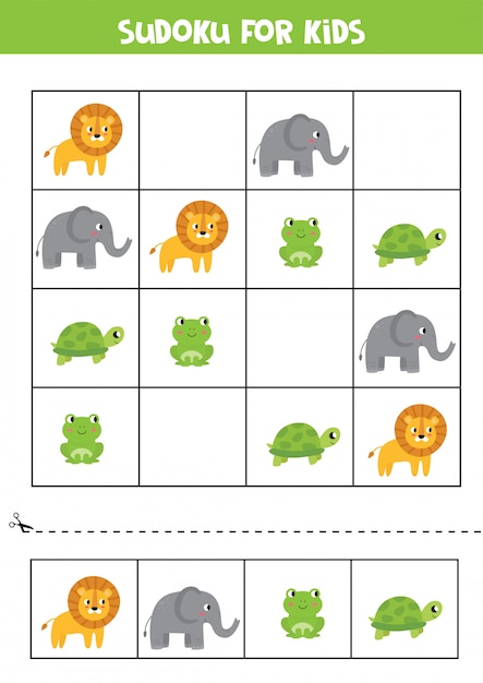 Adorable Animal Sudoku: A Playful Puzzle for Young Explorers | Jiffy ...