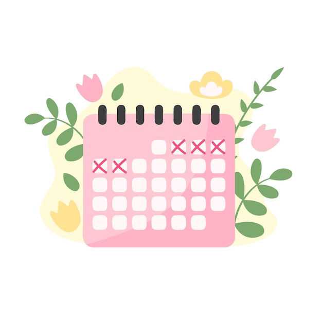 Floral Calendar with Checkboxes and Leaves | Jiffy Designs