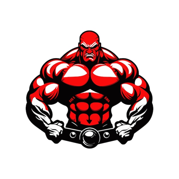 Muscular Superhero in Striking Red and Black Costume | Jiffy Designs