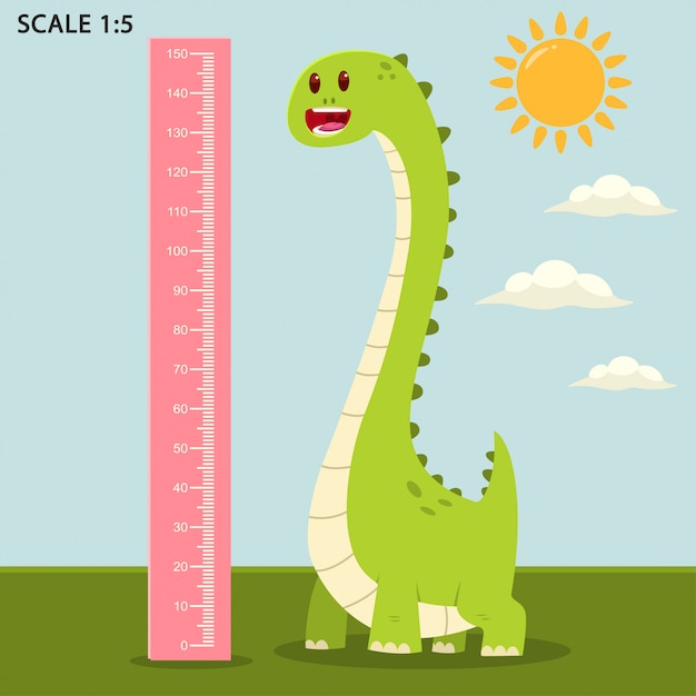 Cheerful Dinosaur Growth Chart for Kids' Rooms | Jiffy Designs