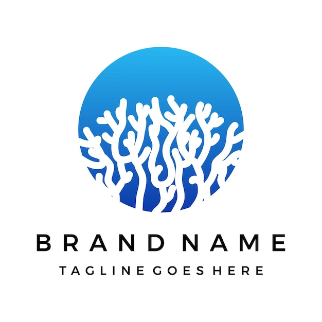 Captivating Coral Reef Circle Logo Design | Jiffy Designs